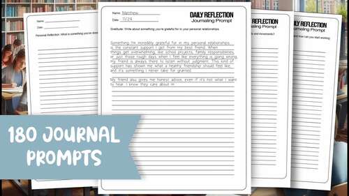 Engaging Daily Reflection Writing Prompts for 5th-12th Grade Students