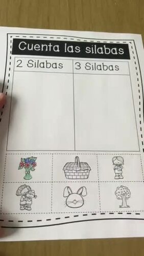 Contando Silabas/ counting syllables by bilinguesoy1 | TPT