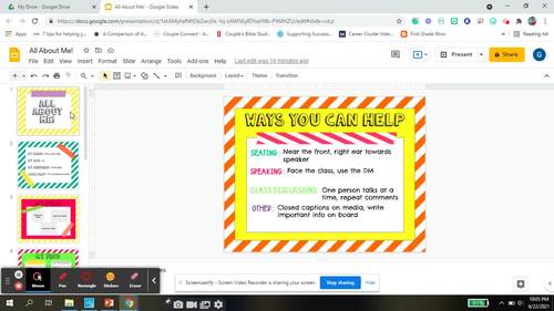 All About Me Teacher In-service for Google Slides by The Tote Bag Teacher