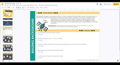 “All Summer in a Day” Short Story Unit DIGITAL and PRINT | TPT