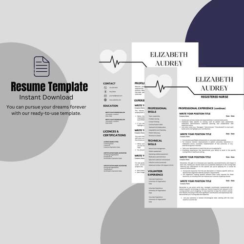 Nurse Resume Template | Professional Resume | Student Nurse Resume ...