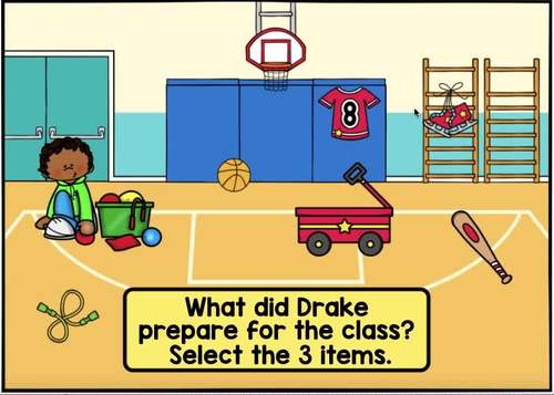 Sentence Memory: Back to School Edition - BOOM Cards™ for Distance Learning