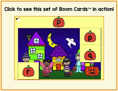 Letter Matching - Upper Case to Lower Case - Halloween Boom Cards™