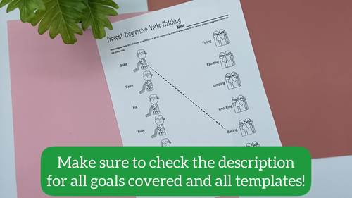 Christmas Language Worksheets and Activities for Speech Therapy No Prep