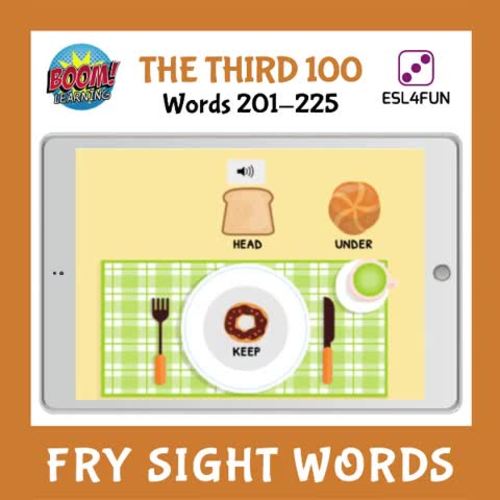 Boom Cards BUNDLE - Fry Sight Words - The Third 100 by ESL4FUN | TPT