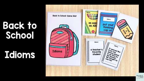 Back to School Language with Bingo, Inferences, Idioms, & Vocabulary BUNDLE