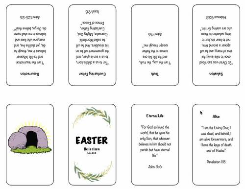 Mini Easter Verse Booklet with Handout by Little Wolf Journey | TPT