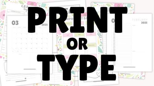 Editable SLP Planner 2025 | Speech Therapy Planner | Print & Digital