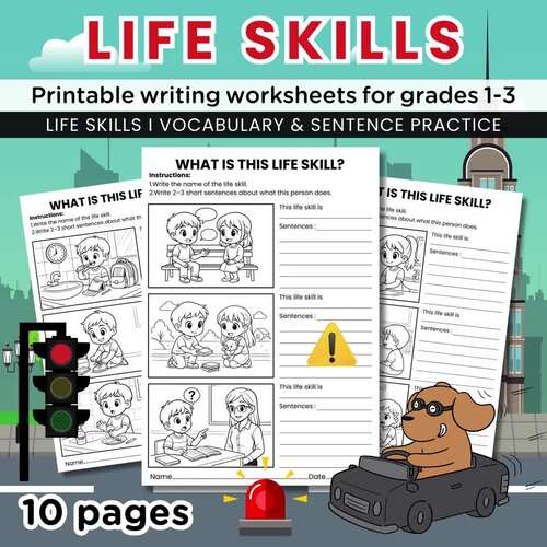 Life Skills Writing Worksheets, Life Skills Recognition, Fun Sentence ...