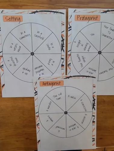 Halloween Themed Quick Story Spinners - Creative Writing Activity and ...