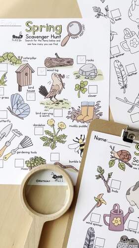 Spring Scavenger Hunt for Kids Printable Outdoor Treasure Hunt Yard ...