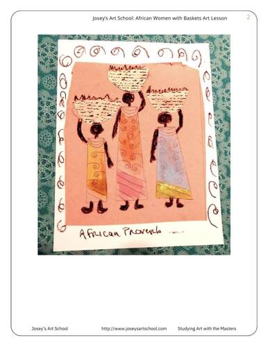 African Women Art Lesson K-4th Why African Women Carry Baskets on Their ...