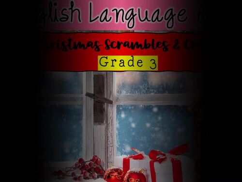 Christmas Scrambles Long A Flip Book Craft and Worksheet Packet Grade 3