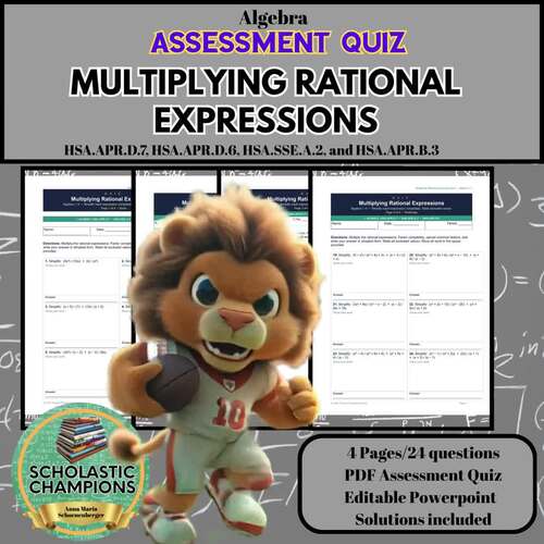 MULTIPLYING RATIONAL EXPRESSIONS - Algebra Quiz Test by Scholastic ...