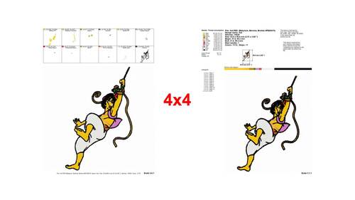 Aladdin and Abu swinging on a rope adventure embroidery designs ...