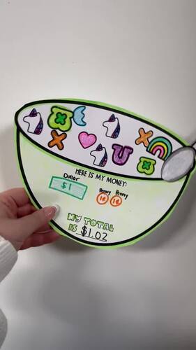 St Patricks Day Money Counting Math Craft by The Teaching Diva Corner
