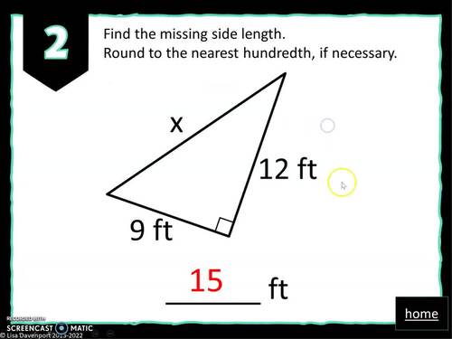 The Pythagorean Theorem - Math Bingo Game by Lisa Davenport | TPT