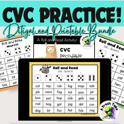 Short O CVC Roll & Read Words Sentences |Decodable Games| Digital ...
