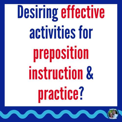French Prepositions Digital Worksheet Google Forms™ prépositions de lieu