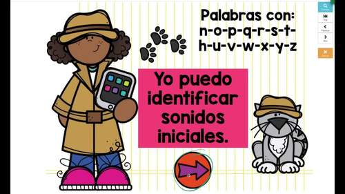 Sonido Inicial Beginning Sounds in Spanish Arrastra y Escribe 1.