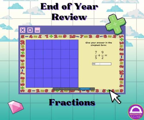 Math Digital Resource 6th Grade | Fractions Operations Mystery Picture