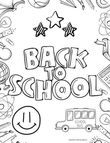 Back to School Fine Motor Activities Drawing Prompts Coloring Worksheets
