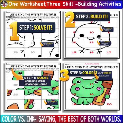 Back to School Alphabet Order Cut Paste Color Picture Game A-Z Letter ...