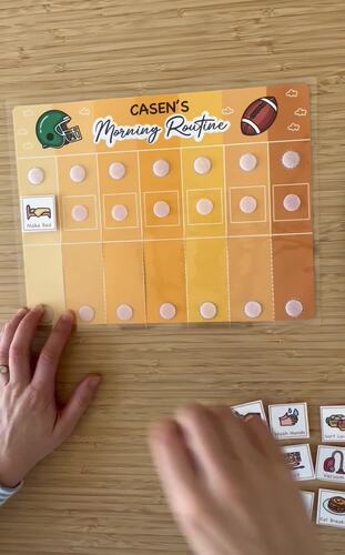 Morning routine visual schedule template, Chore chart, Visual schedule ...