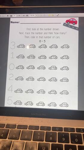 Counting Practice with Cars: Numbers 0-10 - Trace, Color, and Count ...