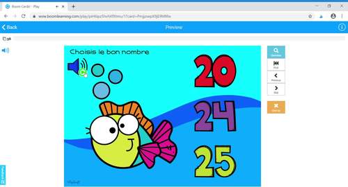 FRENCH BOOM CARDS • Shark Numbers 0-30 avec AUDIO by Peg Swift French ...