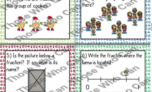 Fraction Scoot- Christmas Edition by Those Who Can | TPT