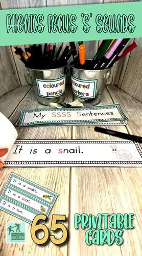 Kindergarten literacy centers and morning work phonics focus ‘s’ sound