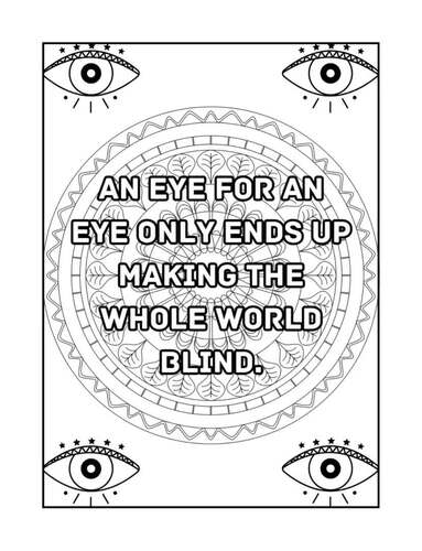 30 Mandala Coloring Pages with Peaceful Mahatma Gandhi Reflections