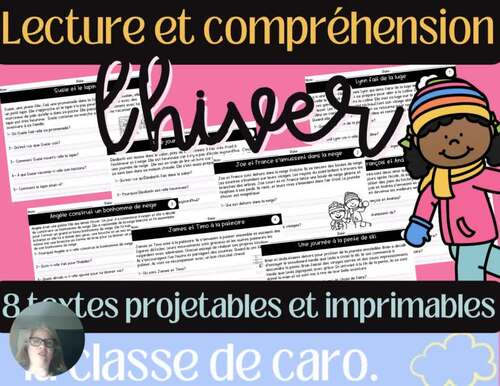 Lectures simples d'hiver avec questions de compréhension | French Winter