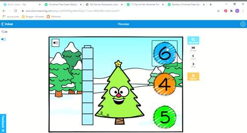 BOOM CARDS: Measuring length connecting cubes | Digital Measure Christmas