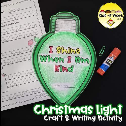 Christmas Lights 3-D Craft and Writing Activity by KidsAtWork365