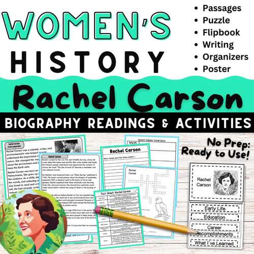 Earth Day Activity | Rachel Carson Biography | Women's History Month Lesson