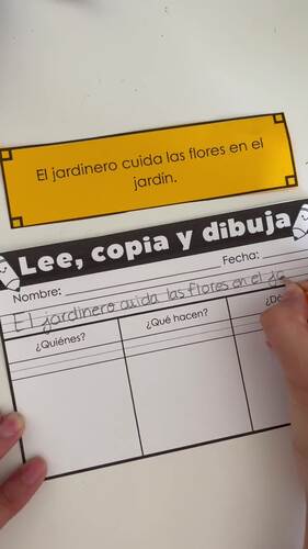 Leo, escribo y dibujo oraciones-Spanish Reading and Writing-Comprensión ...