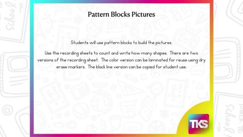 Build It Up! January Pattern Block and Counting Cube Mats | TPT