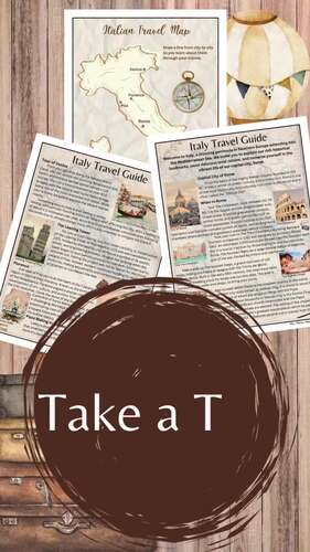 Italy Travel Mini Unit for Elementary with Maps, Cuisine, History and More