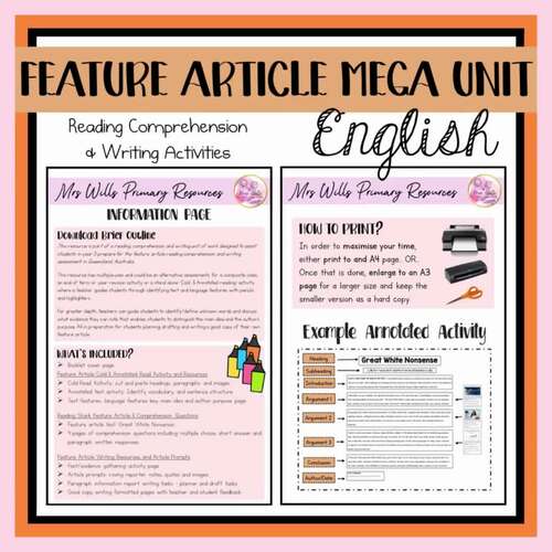 Great White Shark Feature Article | Reading Comprehension & Writing ...