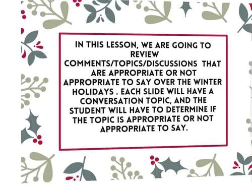 Appropriate or Not Appropriate to Say-Pragmatic Winter Holidays Boom™ Deck