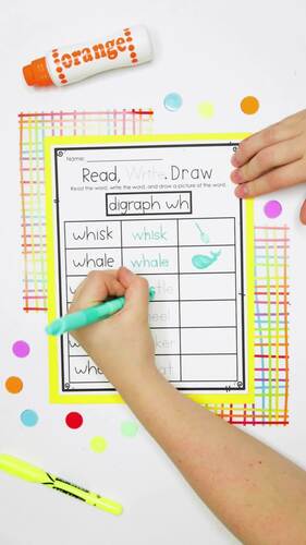 Digraph WH Word Work - Printables & Activities for Literacy Centers