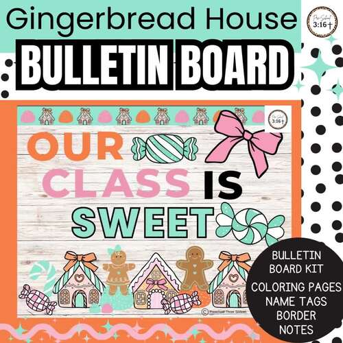 Gingerbread House Bulletin Board Craft Kit| Christmas Bulletin Craft ...