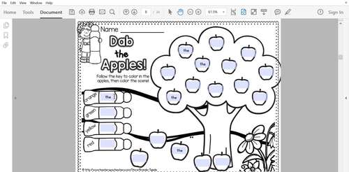 EDITABLE: Dab the Sight Words by Brenda Tejeda | TPT