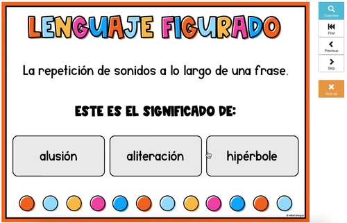 Figurative Language | SPANISH Boom Cards BUNDLE | Distance Learning