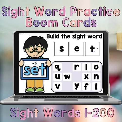 Sight Word Practice Boom Cards Reading Fluency Centers BIG BUNDLE