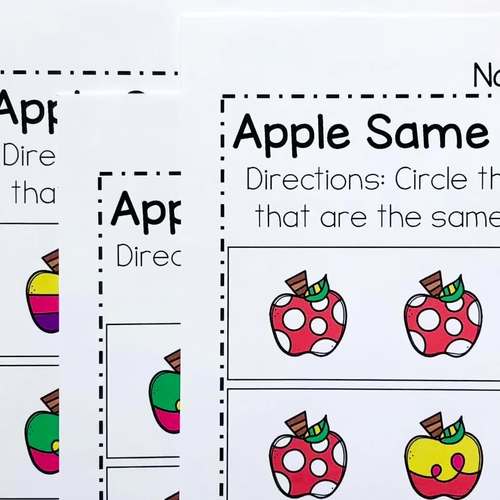 Apple Same or Different Activity: Apple Alike! Visual Discrimination ...