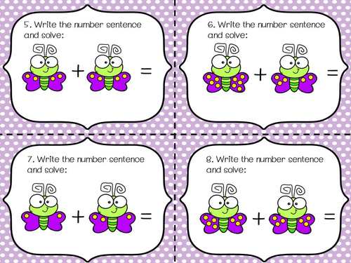 Number Sentence- Addition Task Cards by Joyful 4th | TPT