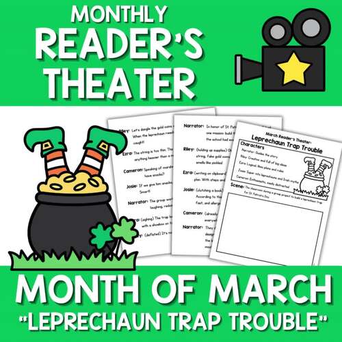 March Readers Theater Script | Leprechaun Trap Reading Activity Skit ...